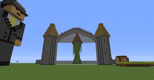 Tangled castle with explosive Village Minecraft Map