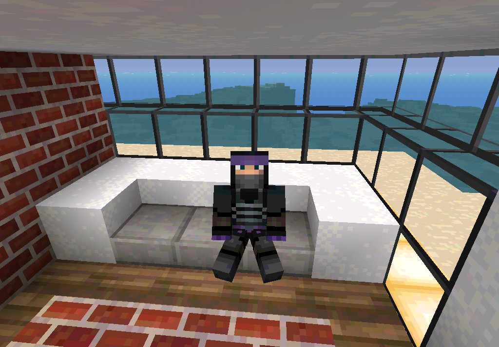 modern brick/wool house Minecraft Map