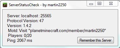 [Program] ServerStatusCheck Minecraft Mod