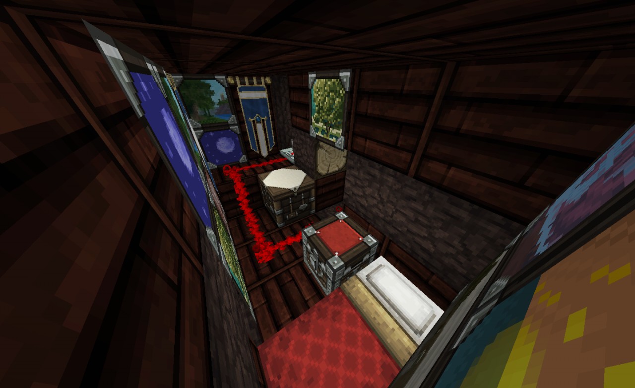 Piston Powered Redstone Library Minecraft Map