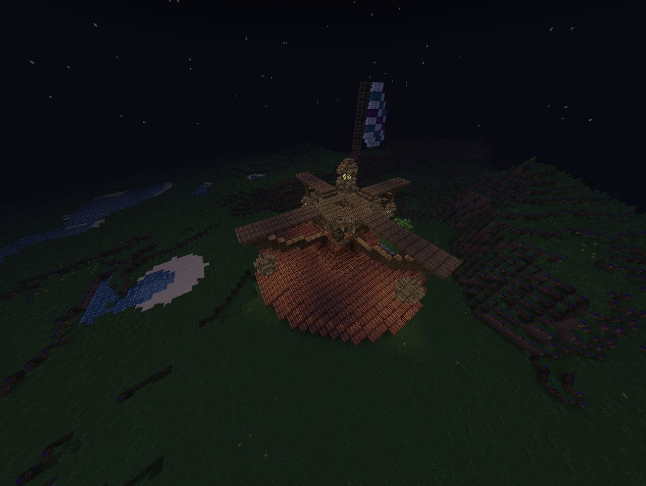 Skyship and airport Minecraft Map