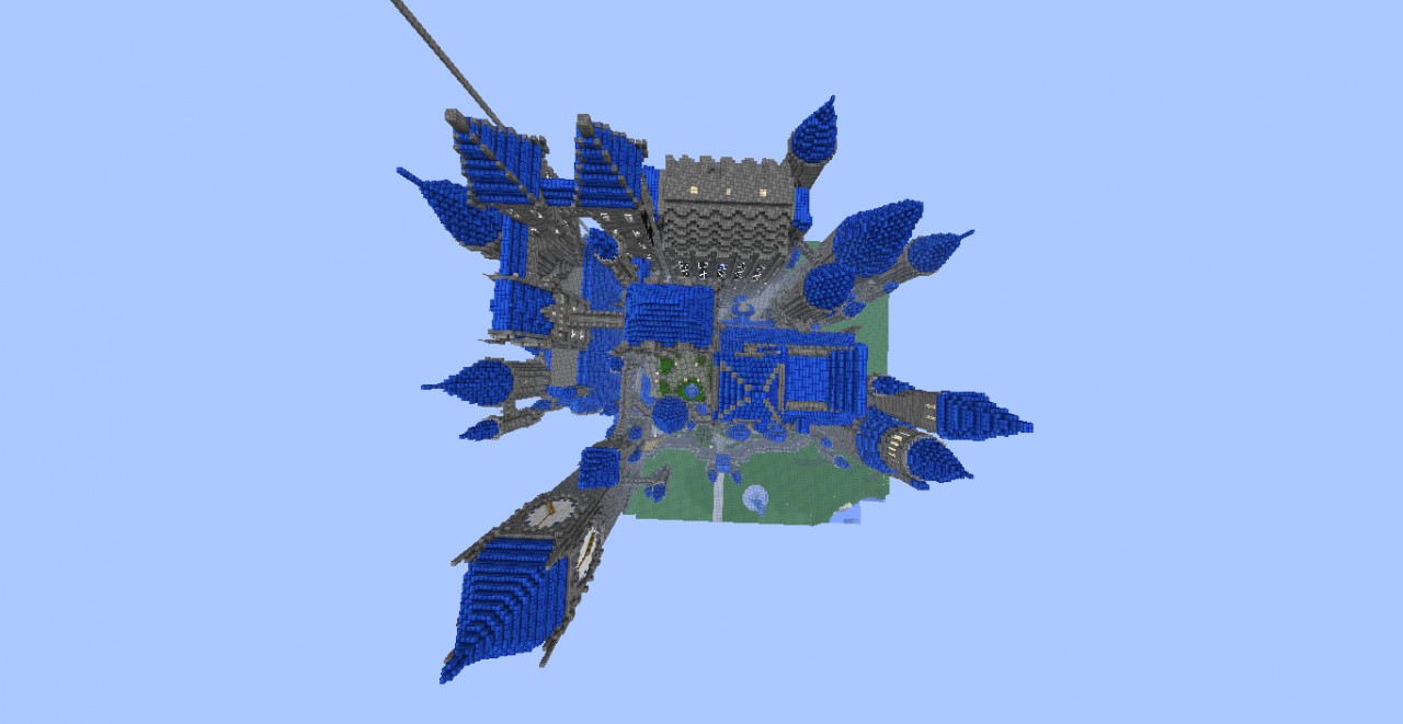Complex castle built on vx3server.org Minecraft Map