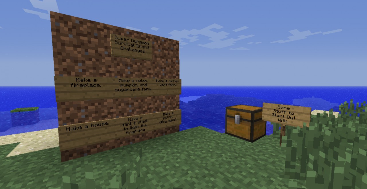 Super Dungeon Island Survival Minecraft Map