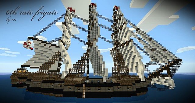 6 Th. rate Frigate (ship) Minecraft Map