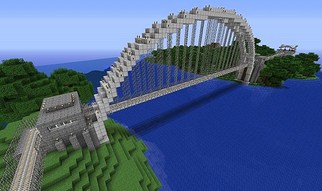 100 block Arch bridge - Bogenbrücke Minecraft Map