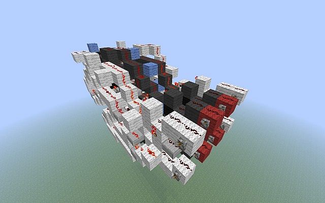 2 wide full adder, with a 1 tick carry propagation Minecraft Map