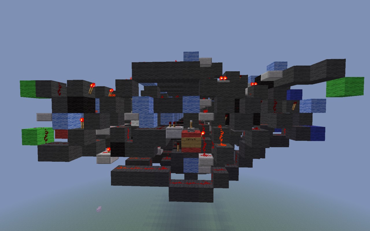 2 wide full adder, with a 1 tick carry propagation Minecraft Map