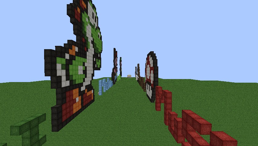 Mario's Pixel Art Minecraft Map