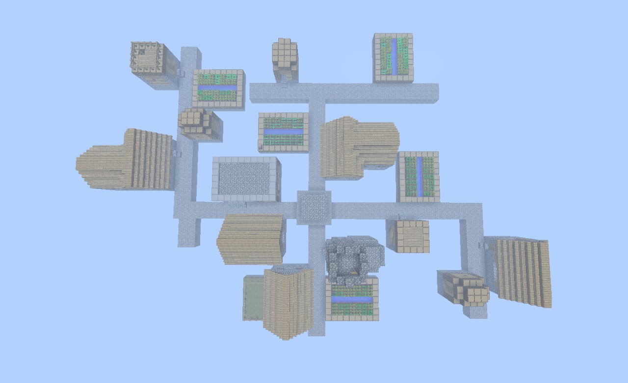 Flying village Minecraft Map