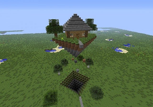 Floating house Minecraft Map