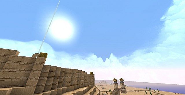 Rising Temple and Beacon Defense Minecraft Map