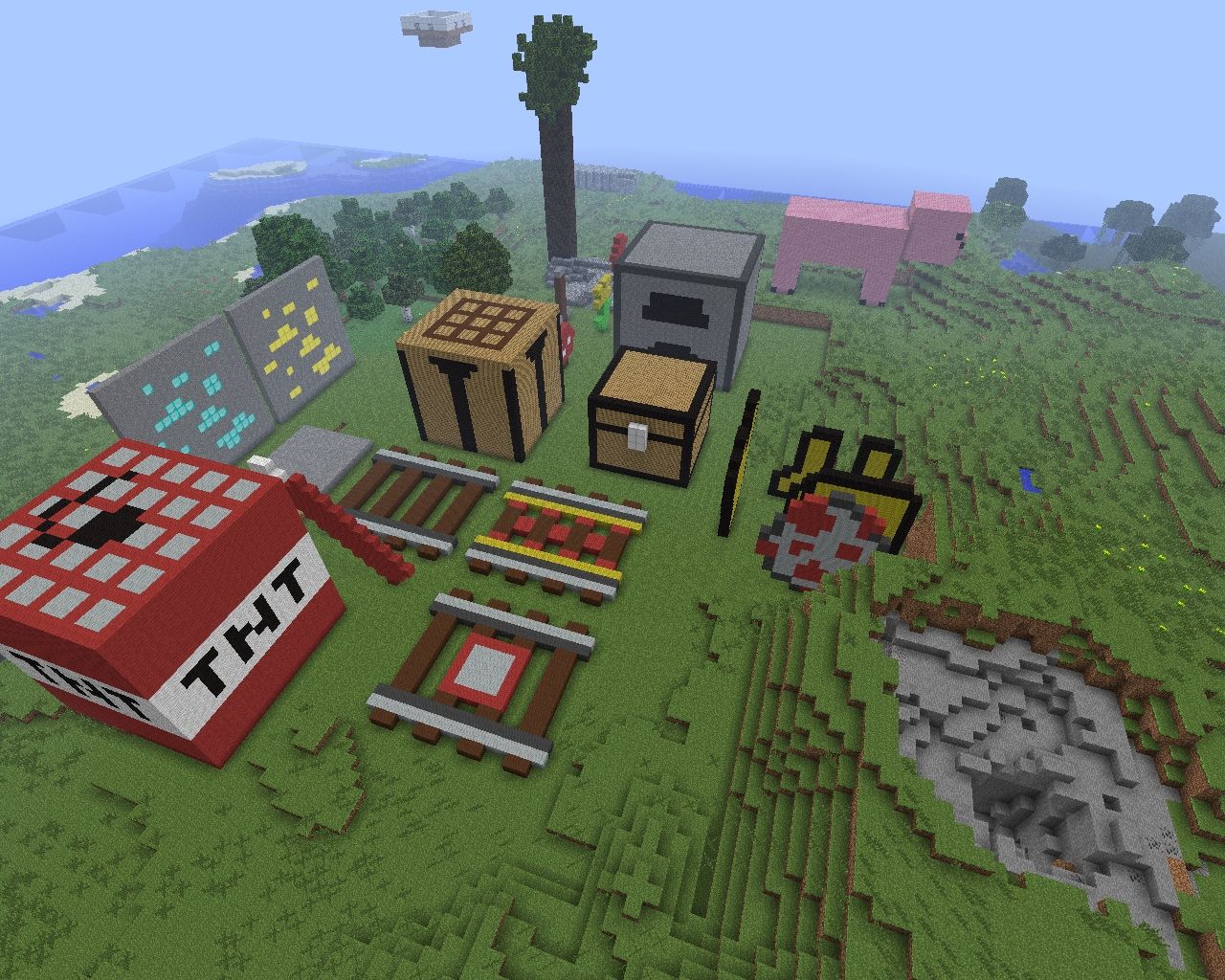 A 3D art world with 2 traps Minecraft Map