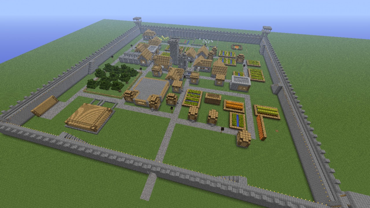 NPC village to a castle Minecraft Map