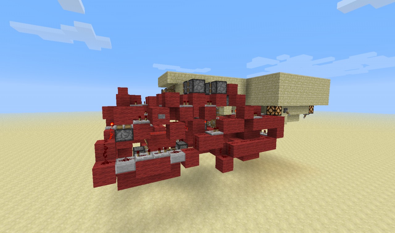 Two Wide Hidden Slab Stair Case - Complex Redstone Minecraft Map