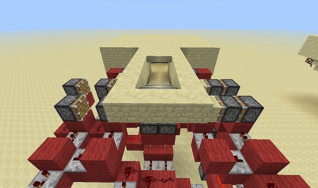 Two Wide Hidden Slab Stair Case - Complex Redstone Minecraft Map