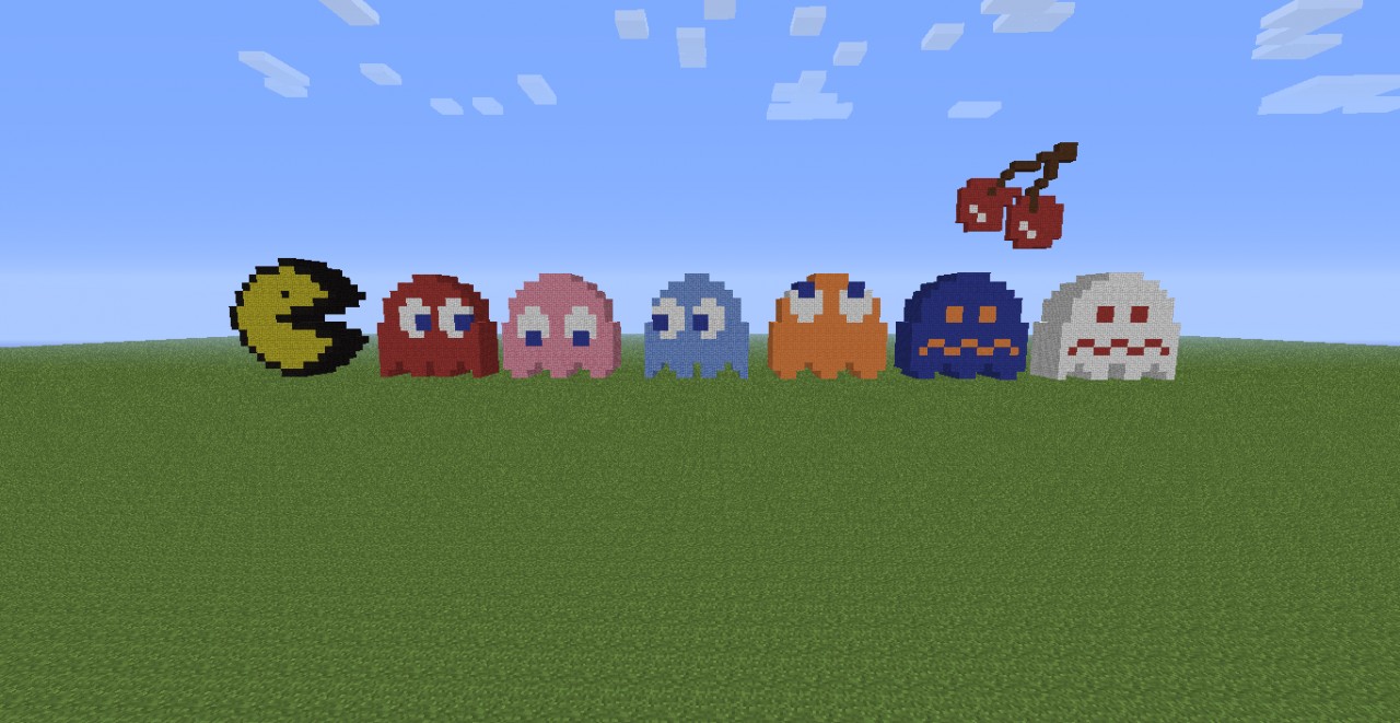Pac Man Pixel Art [+ World Download] Minecraft Map