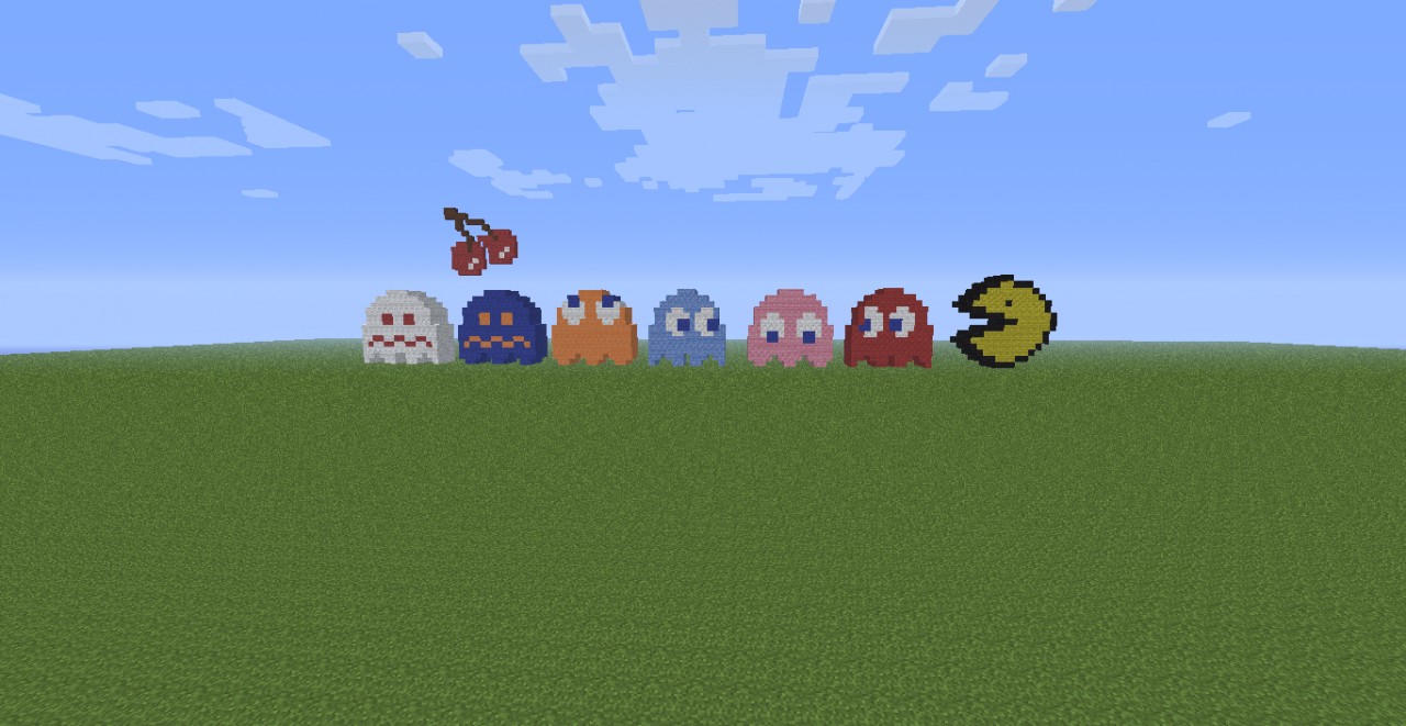 Pac Man Pixel Art [+ World Download] Minecraft Map