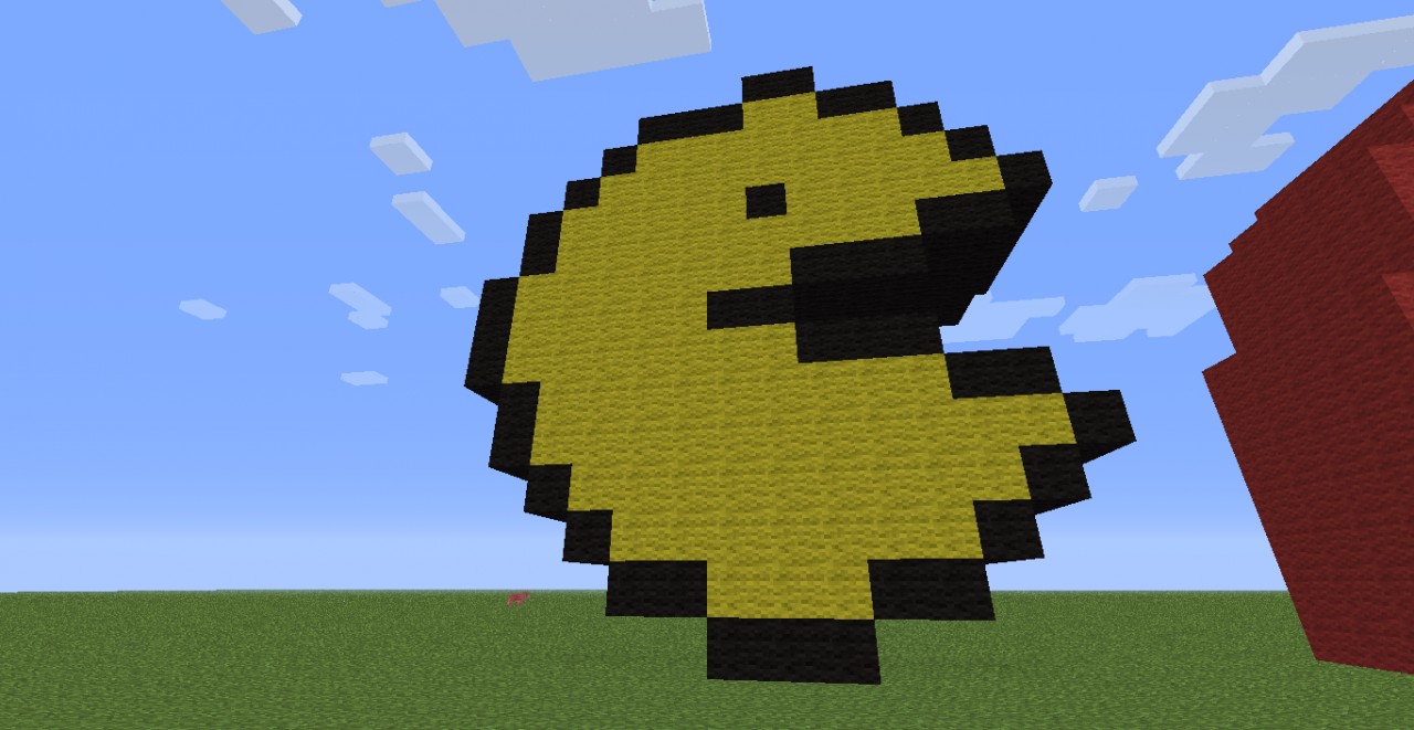 Pac Man Pixel Art [+ World Download] Minecraft Map
