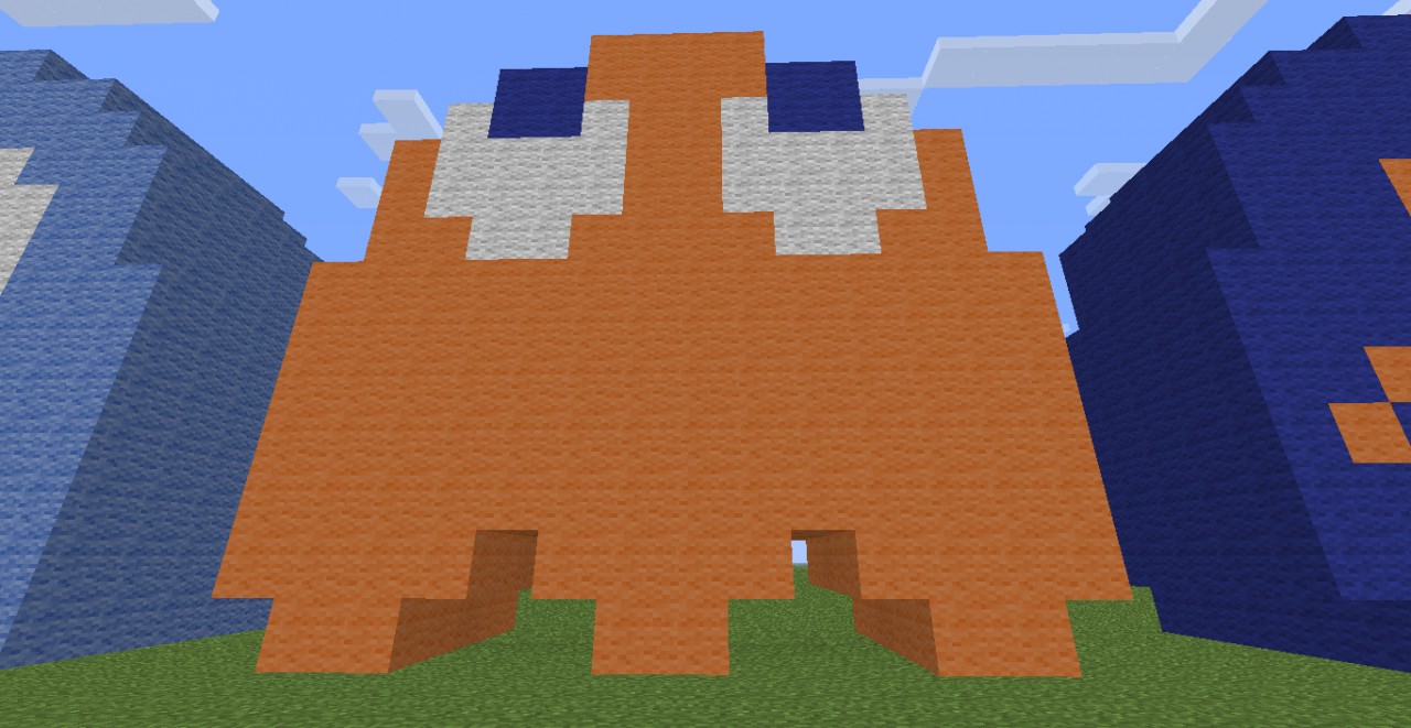 Pac Man Pixel Art [+ World Download] Minecraft Map