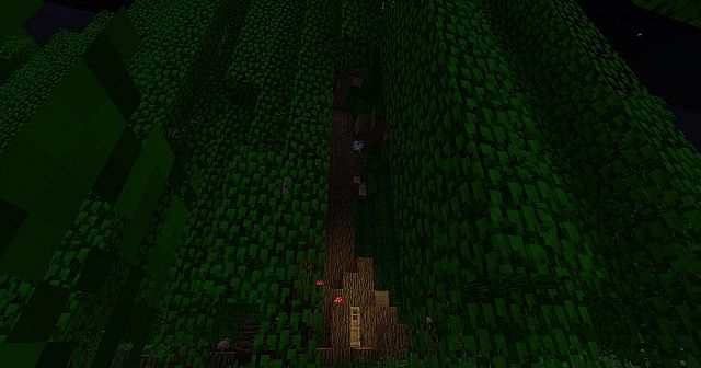 Weeping Willow With Little House Inside Minecraft Map