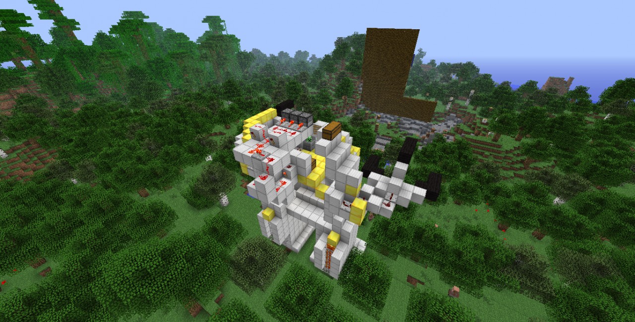 Epic War Machine Robot (with mission's) (hand builded) (redstone working) (suprise) Minecraft Map