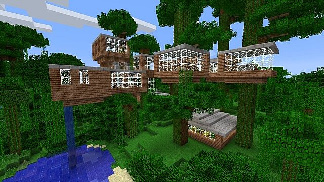 Minecraft Baumhaus Stadt