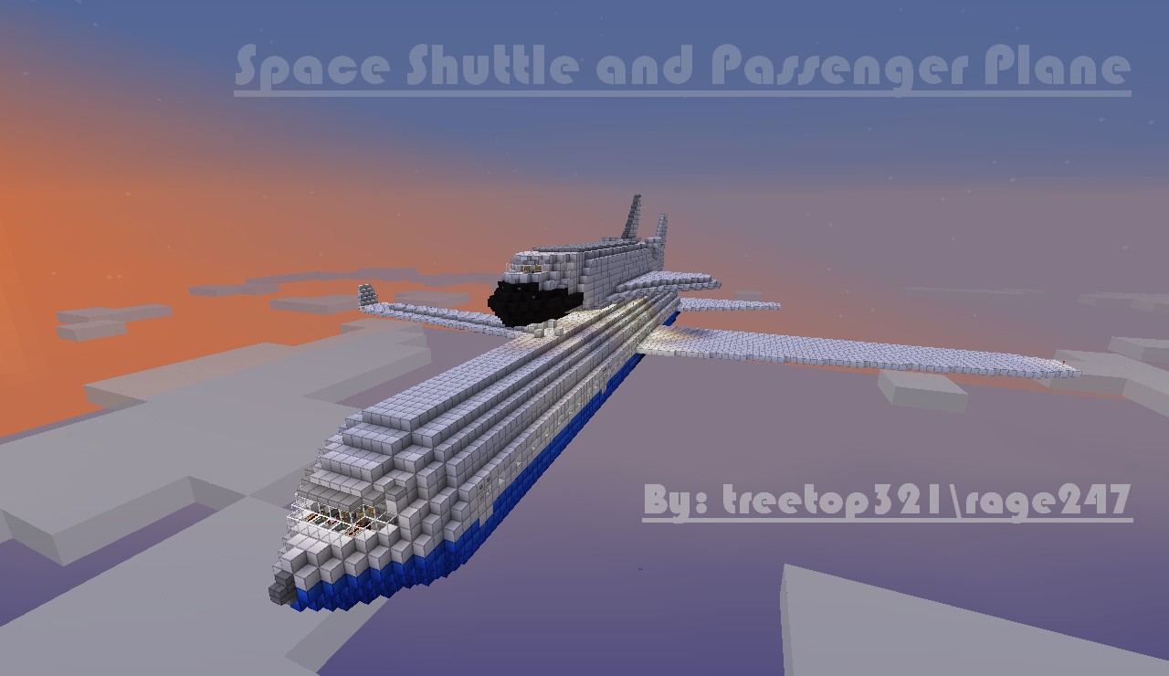 Space Shuttle and Passenger Plane Minecraft Map