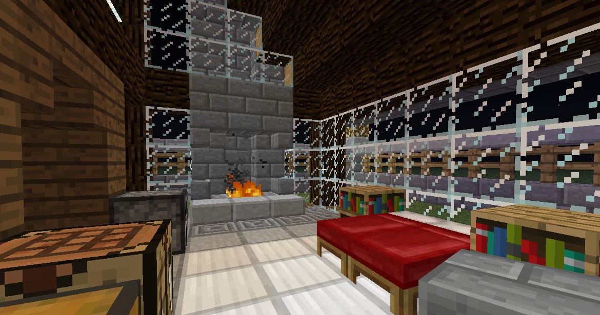 HUF Haus - Modern House + NPC Village. Minecraft Map