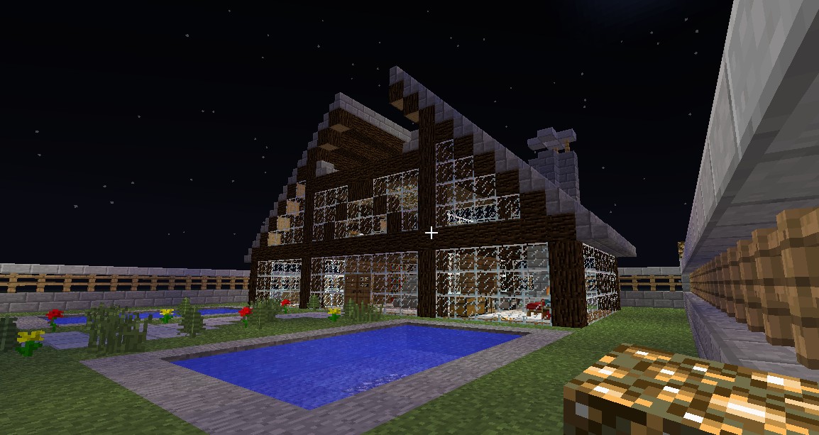 HUF Haus - Modern House + NPC Village. Minecraft Map