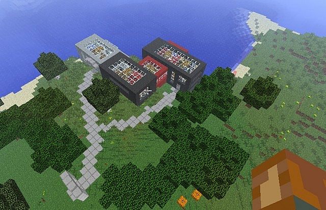 Modern House Design Near Water. Minecraft Map