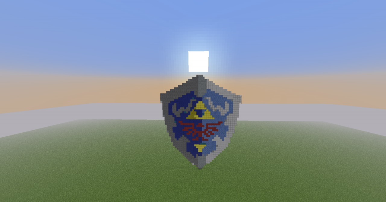 Pixel Art Zelda's Shield - Ocarina of Time Minecraft Map