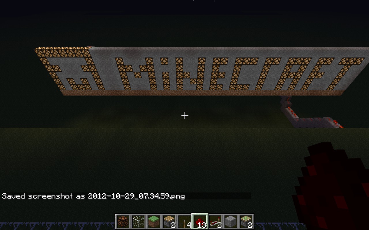 Minecraft text made out of redstone! UPDATED!!! Minecraft Map
