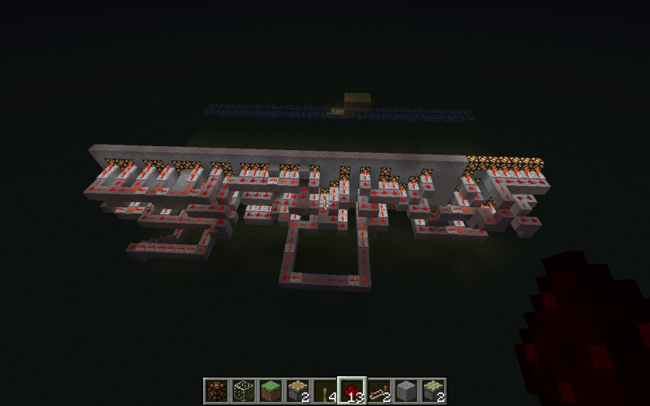 Minecraft text made out of redstone! UPDATED!!! Minecraft Map