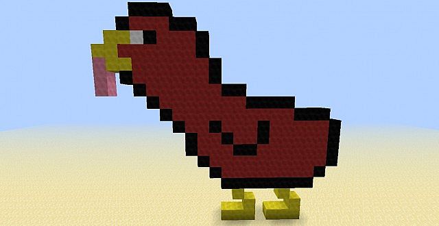 Bird Pixel Art Minecraft Map