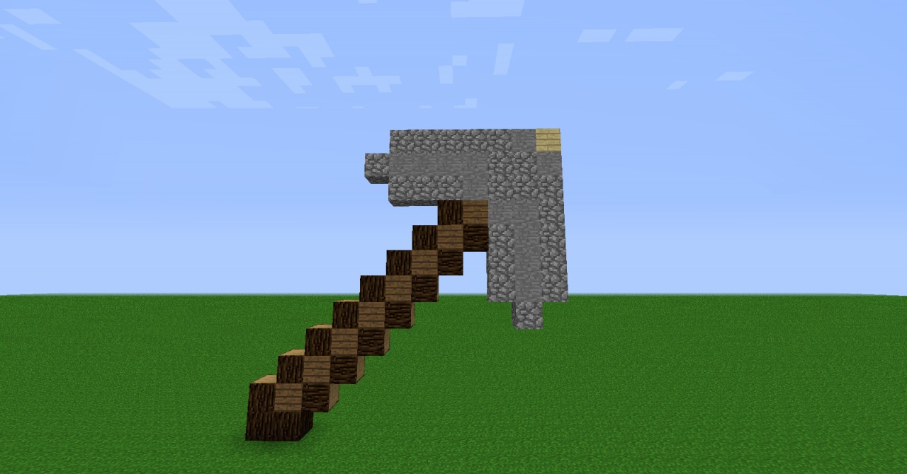 Pixel Art 2: Stone Pickaxe Minecraft Project
