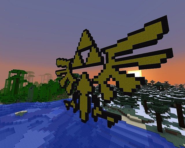 Hyrule Sign Pixel Art Minecraft Map