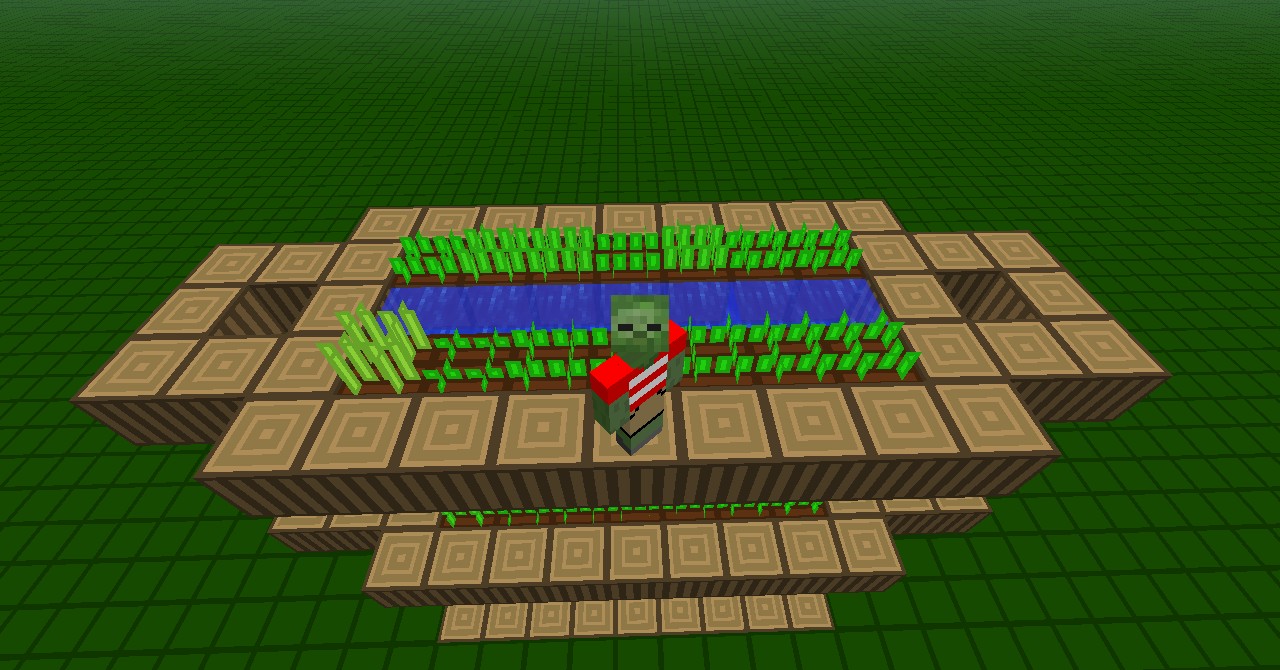 3-Layer Wheat Farm Minecraft Map