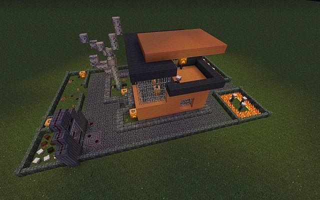 Modern Halloween House Minecraft Map
