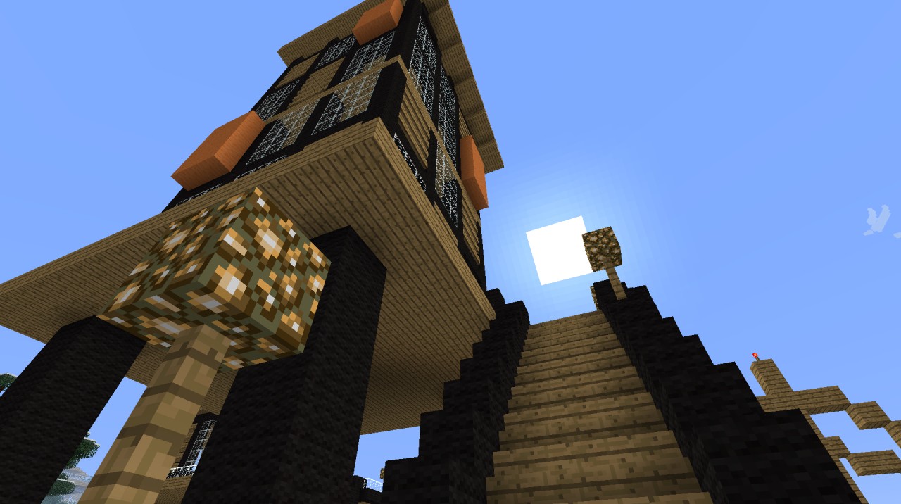 high stand modern house Minecraft Map