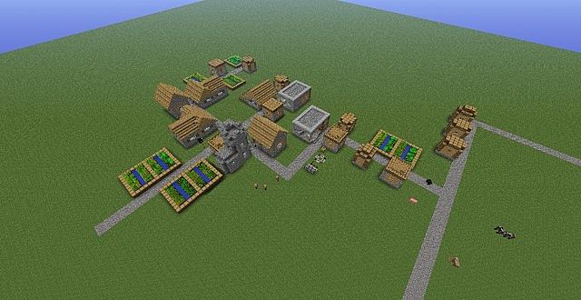 Redtone Fire Repeater (with village) Minecraft Map