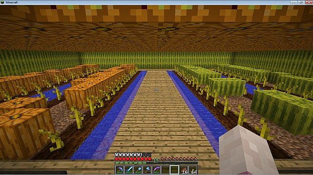 Underground pumpkin and melon farm Minecraft Map