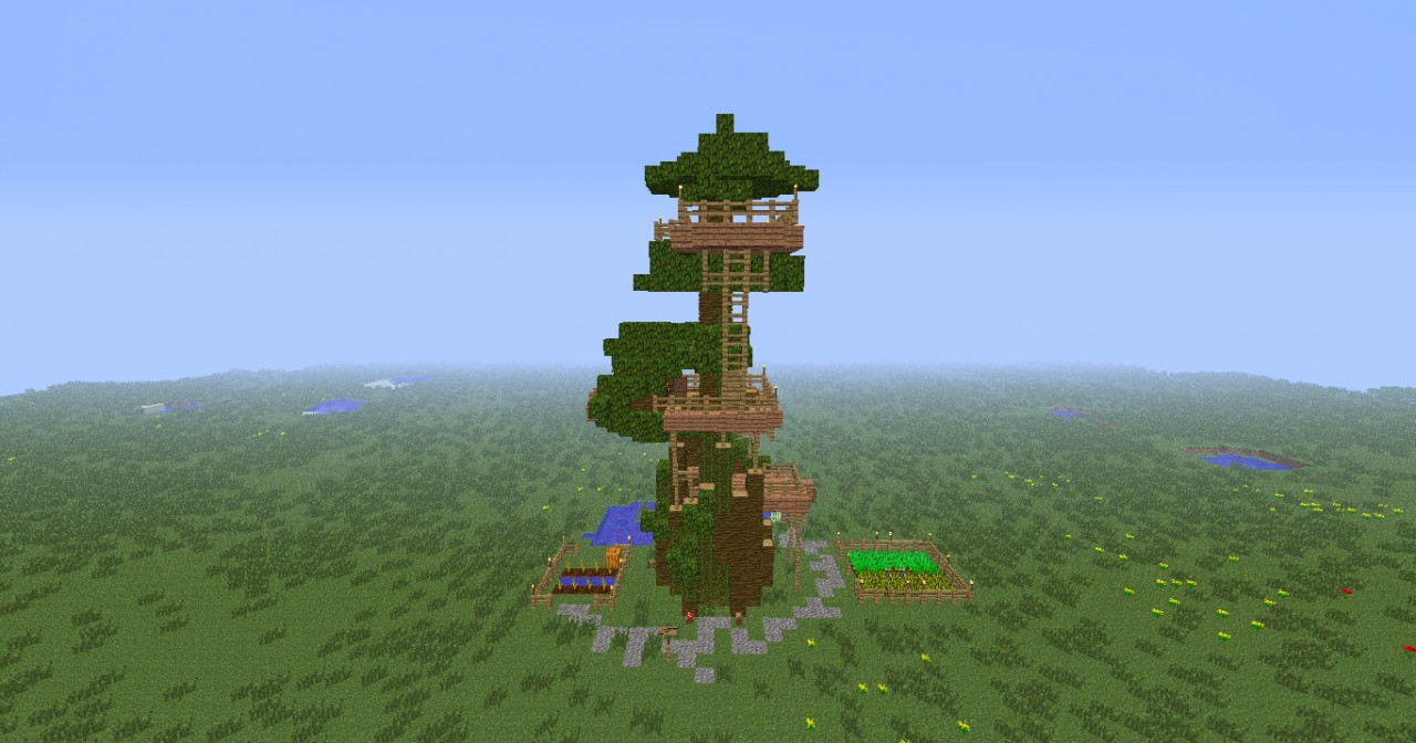 1.4.2 Epic Jungle Tree House Minecraft Map