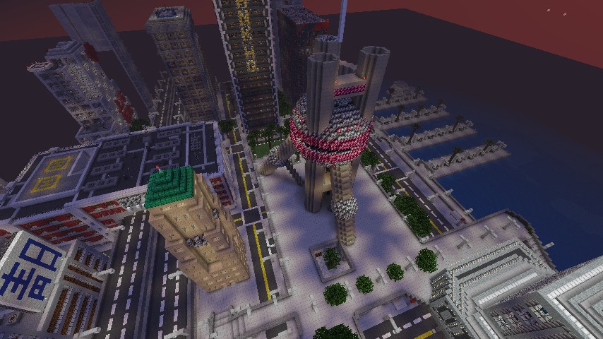 Oriental Pearl TV Tower (Shanghai, China) Minecraft Map