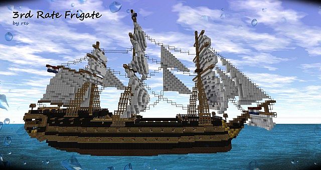 3 Rd. rate Frigate (ship) Minecraft Map