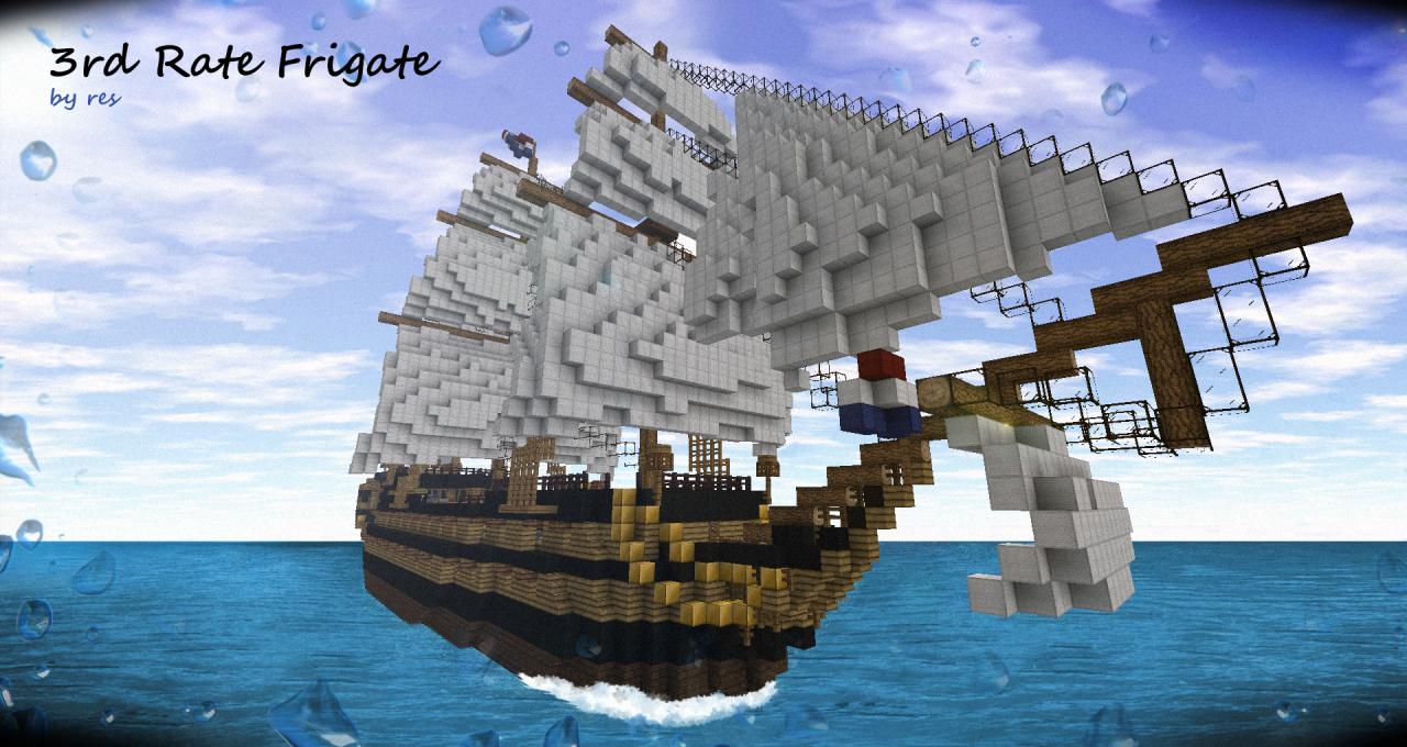 3 Rd. rate Frigate (ship) Minecraft Map