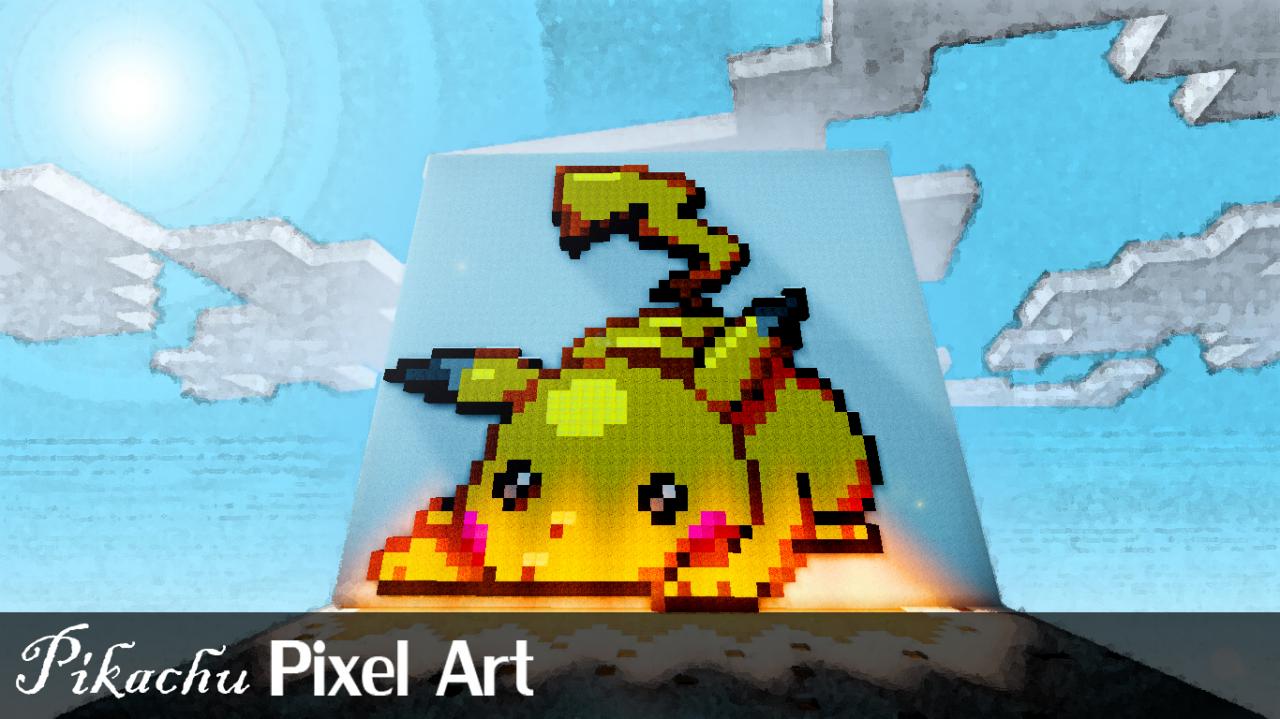 Pikachu Pixel Art Minecraft Map