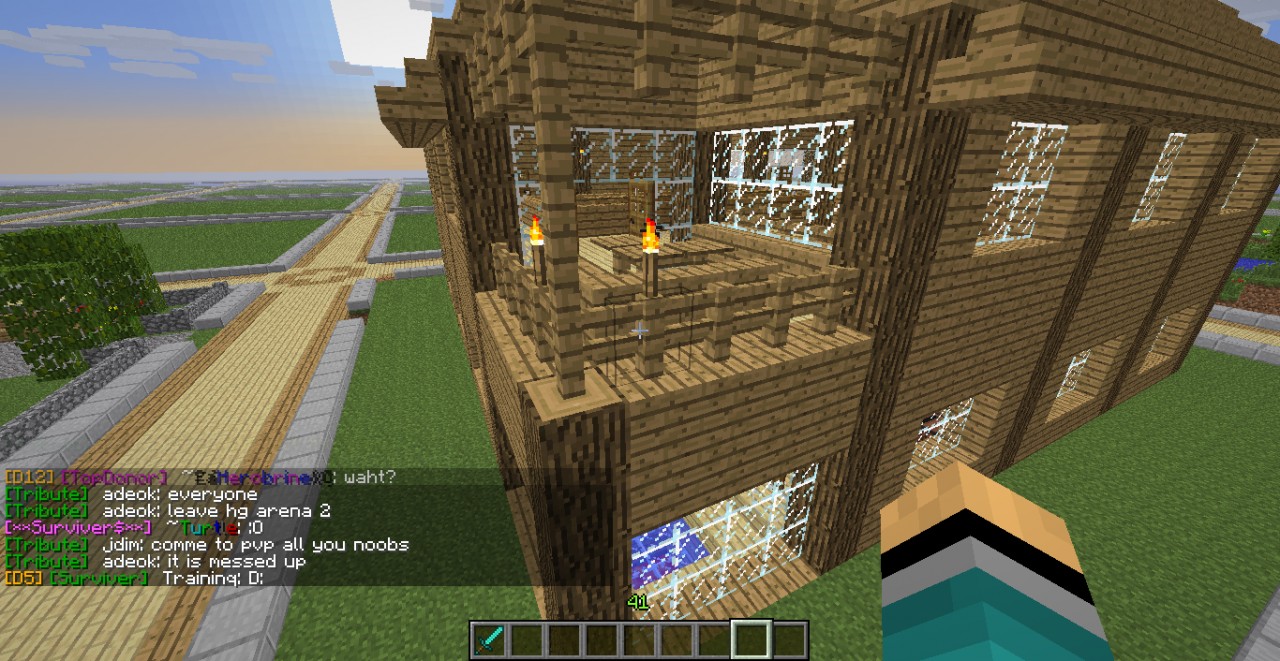 A Cool House With InDoor's Swimming Pool Minecraft Map