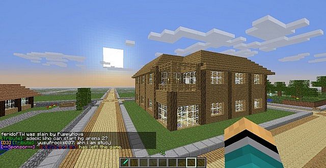 A Cool House With InDoor's Swimming Pool Minecraft Map
