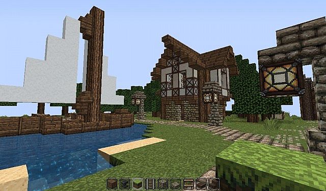 Minecraft Dock house Minecraft Project