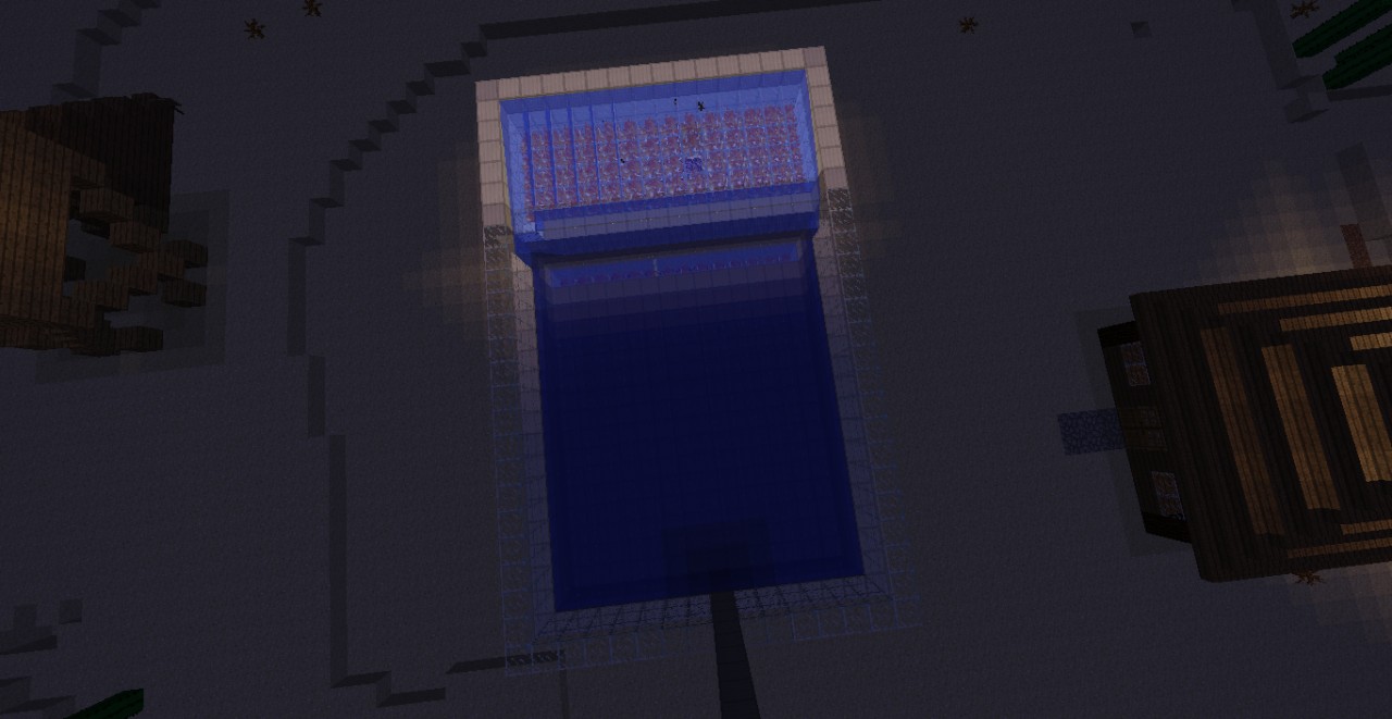 Big pool -house and a tower Minecraft Map